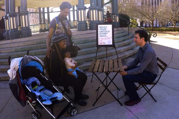 Sometimes a great story can be as simple as a table and two chairs